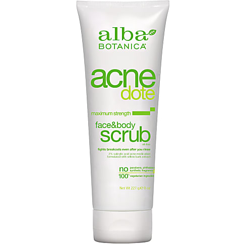 Alba Botanica Acnedote Face & Body Scrub | Big Green Smile