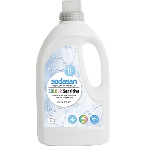 Sodasan Vloeibaar Wasmiddel Sensitive voor Gekleurde Was (1,5L) | BigGreenSmile